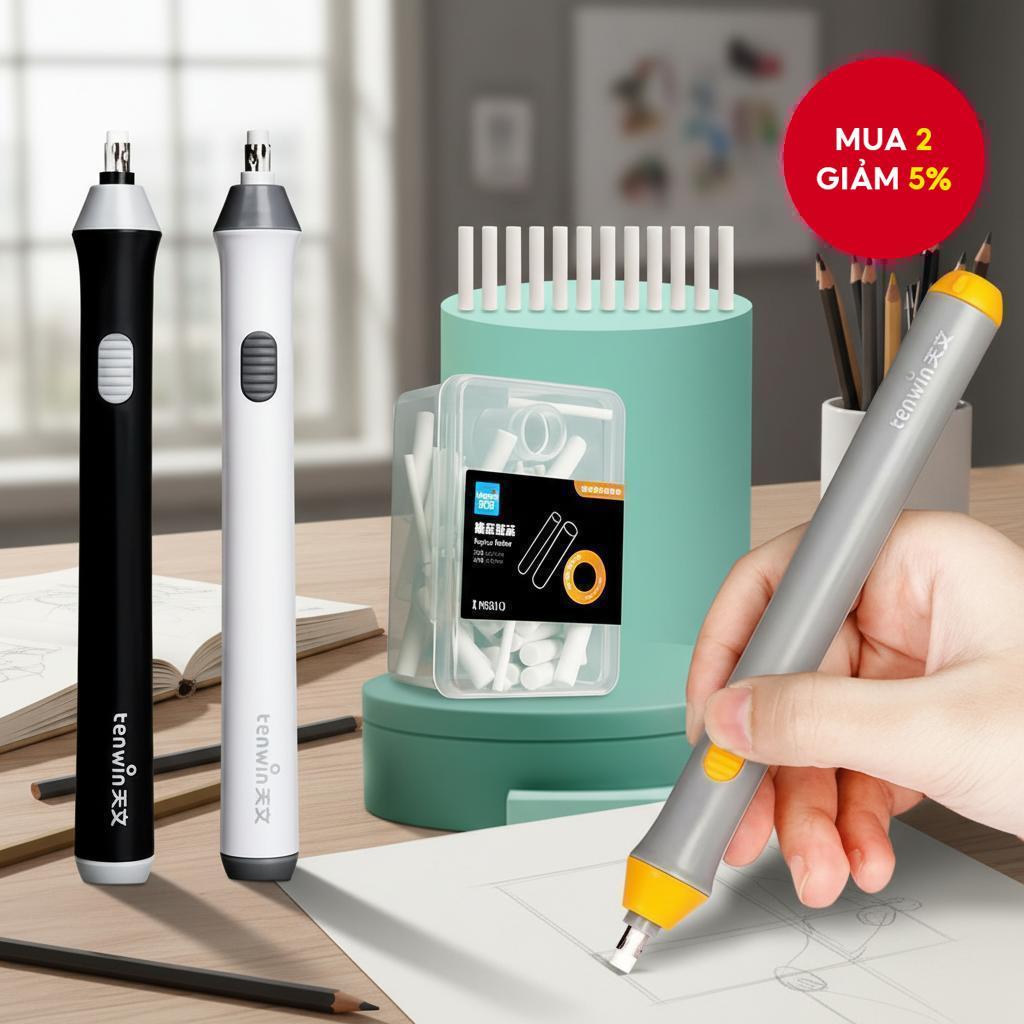 Tẩy điện Hàn Quốc: Thay đổi đầu cao su dày/mỏng, ít vụn, an toàn cho ...