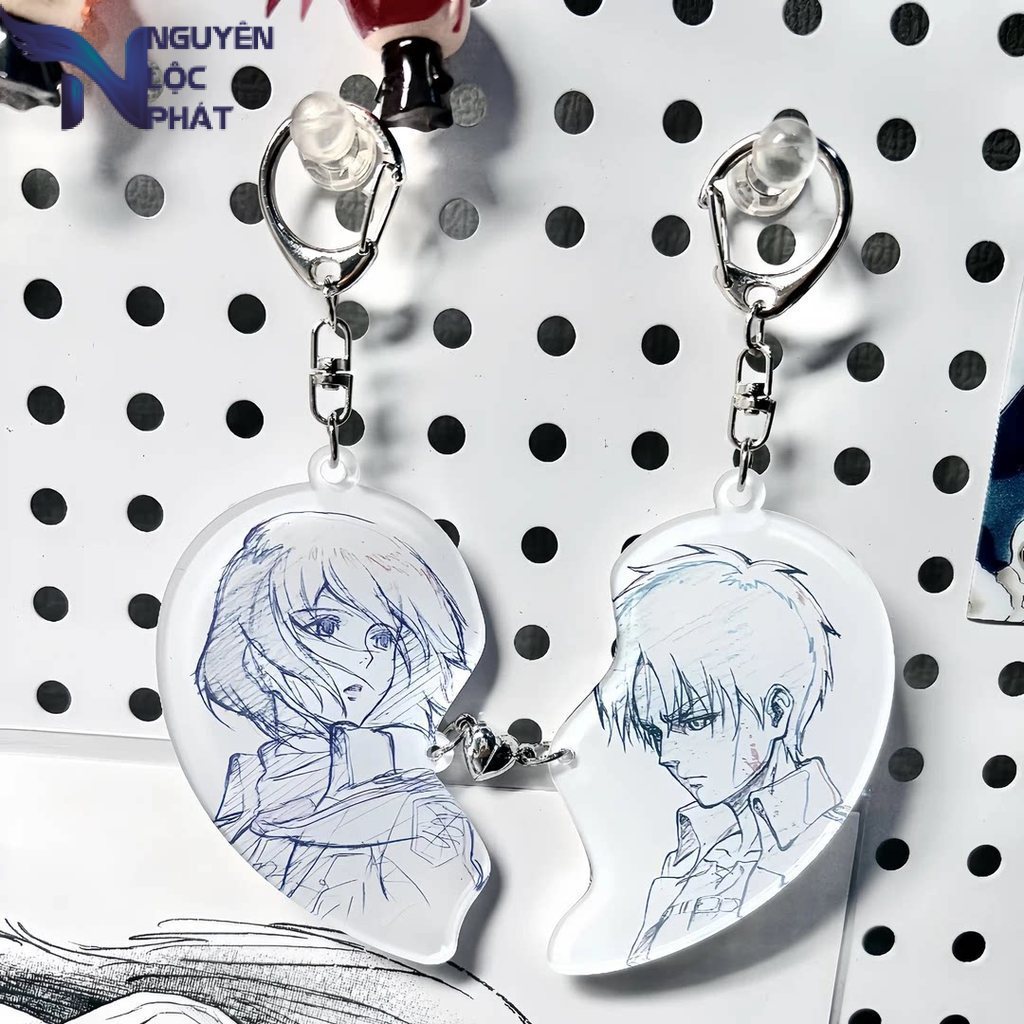 Eren Yeager Anime Móc Khóa Nữ Acrylic Móc Chìa Khóa Người Đàn Ông Tấn ...