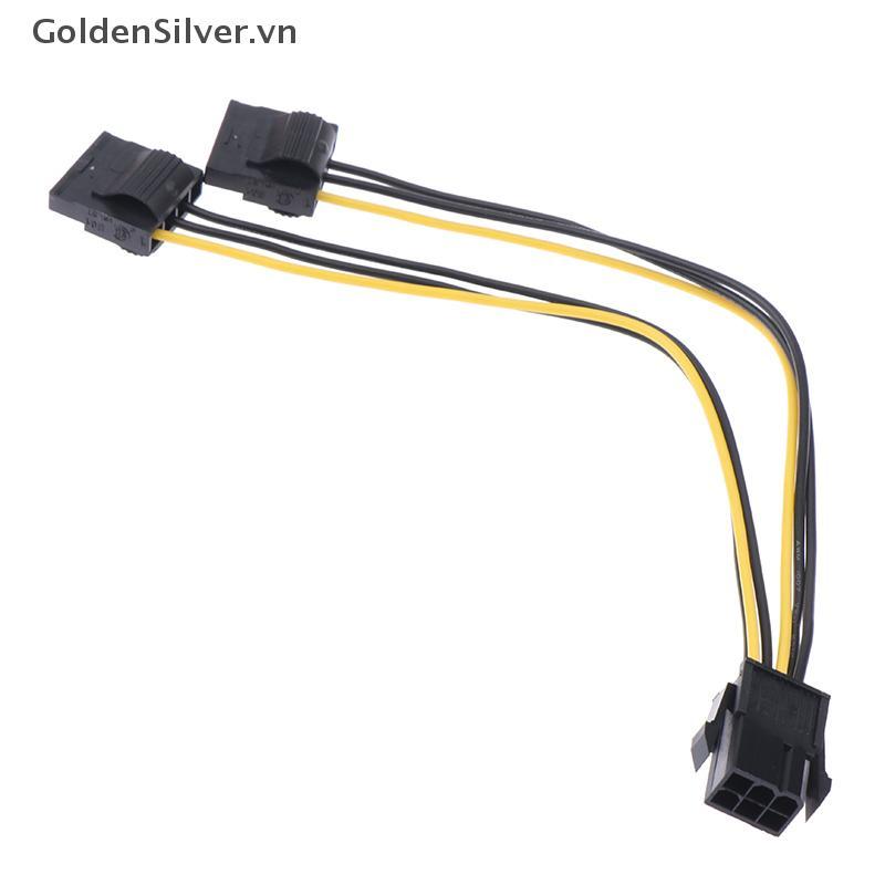 GoldenSilver 6Pin Sang Dual 4Pin IDE Card Video Dây Nguồn Adapter Card ...