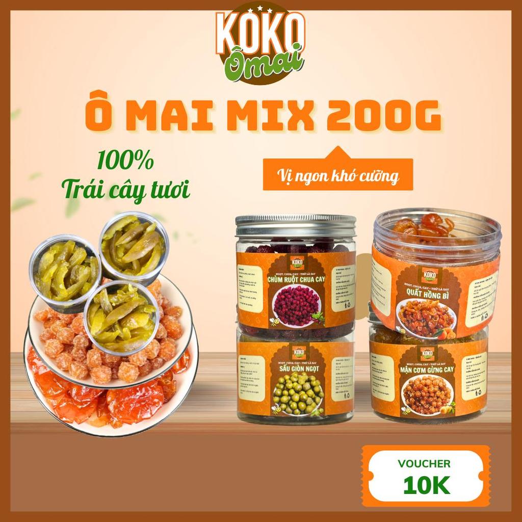Ô MAI KOKO - Ô Mai mix, ô mai tự chọn vị ngọt dịu chua nhẹ, cay cay ...