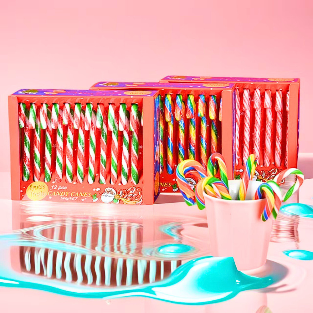 Quà tặng Kẹo gậy giáng sinh candy cane hộp 12 cây dài và set 30 cây ...
