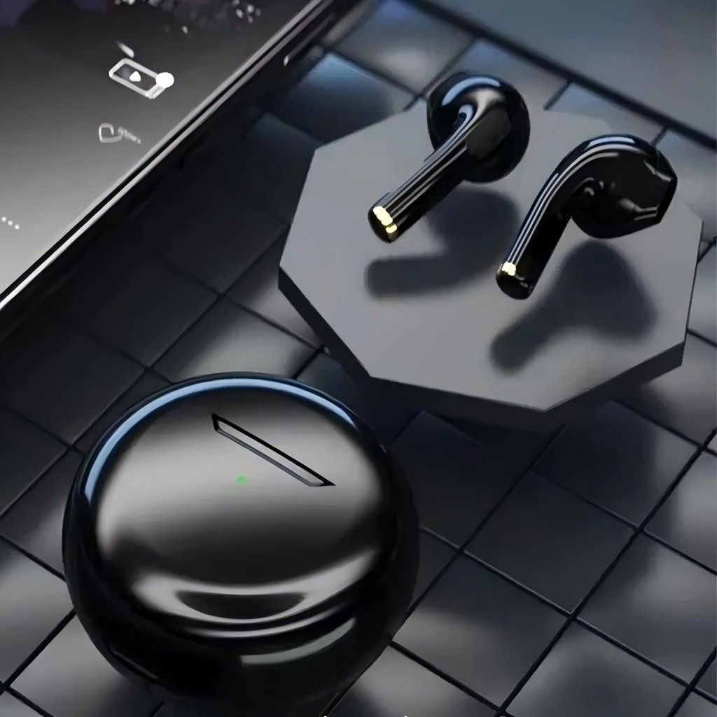 Tai nghe nhét tai không dây Pro6 Bluetooth 5.0, hiệu ứng âm thanh nổi HIFI, thiết kế tròn, hỗ ...