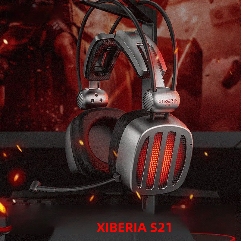 XIBERIA S21U Gaming Headphones with Microphone, Computer Head Mounted ...