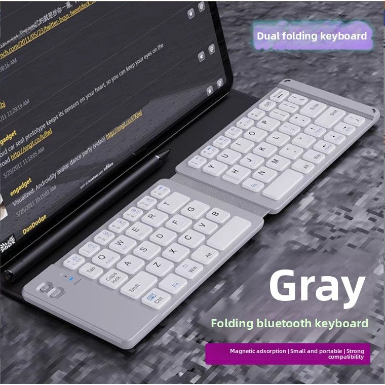 Folding Bluetooth Keyboard Suitable for Mobile Phones and Tablets Mini ...
