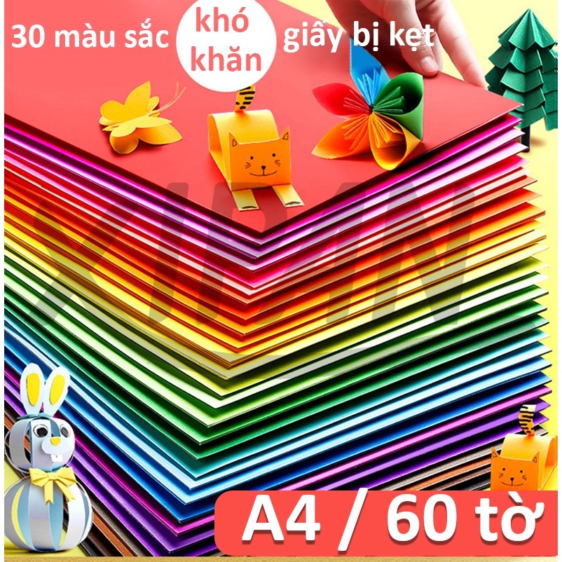 A4 Cardboard 180gsm Định lượng trộn màu Cardboard, 30 màu Xipan ...