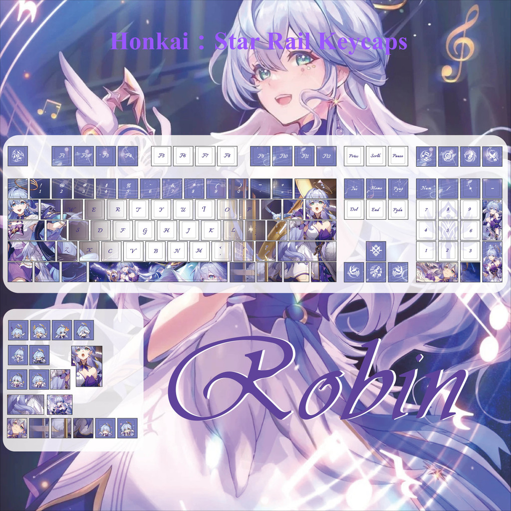 Honkai: Star Rail Robin Keycaps Cherry Profile PBT 120 Phím Wooting ...