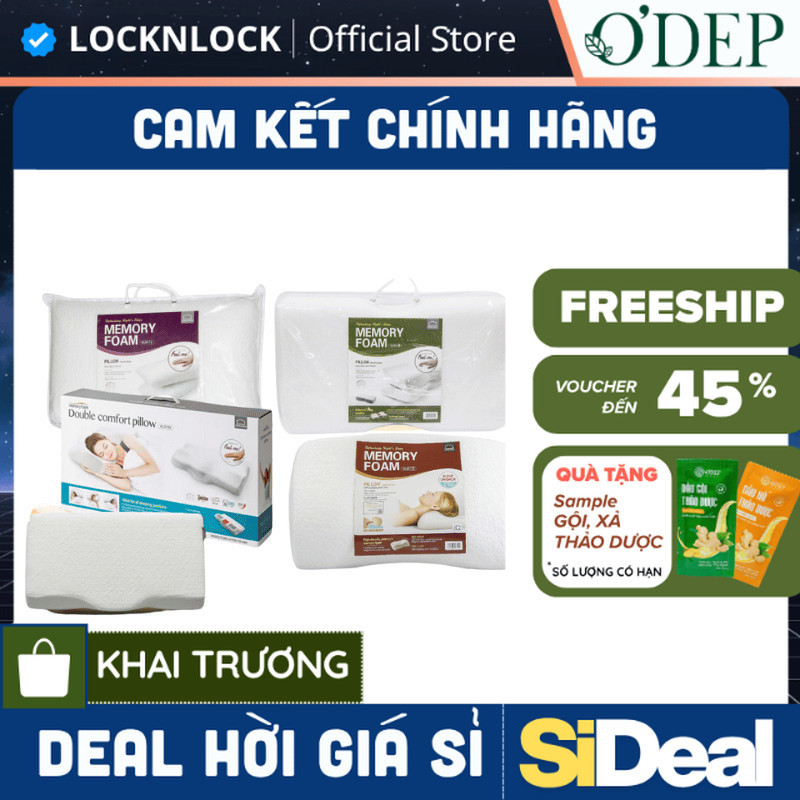Gối Cao Su Non LocknLock Cao Cấp Memory Foam Gối Ngủ Cao Su Non Mềm ...