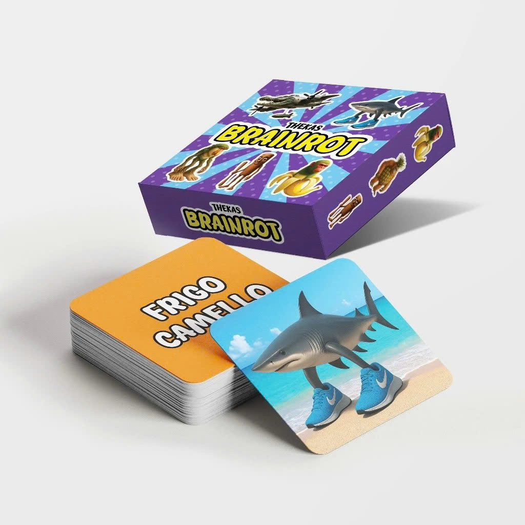 Bộ Bài Brainrot 50 Nhân Vật Hộp Cứng Xịn Board Game Party Game Về Meme ...