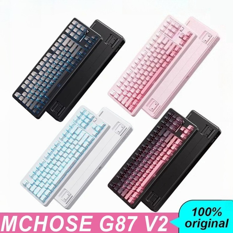 MCHOSE G87 V2 Wireless Tri-mode Mechanical Keyboard Dual 8K 0.125ms Low Delay ARGB 10000mAh PC ...