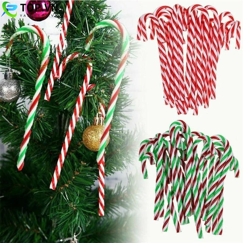 Festive Candy Cane Christmas Props for Xmas Tree Decoration 15CM Red ...