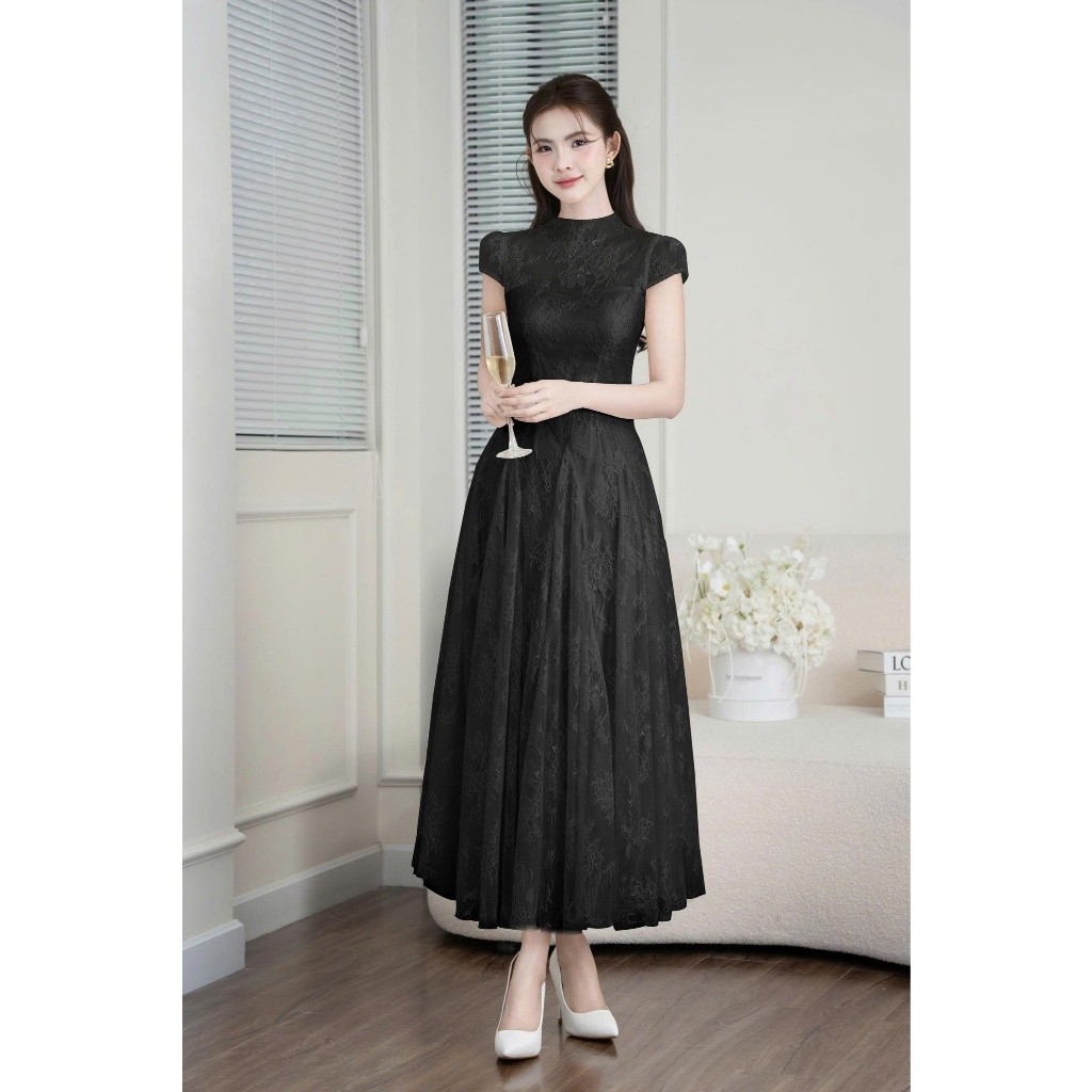 Copines Đầm Dự Tiệc Ren Hoa Dáng Xoè Tay Ngắn Hở Lưng - Đầm Dự Tiệc ...