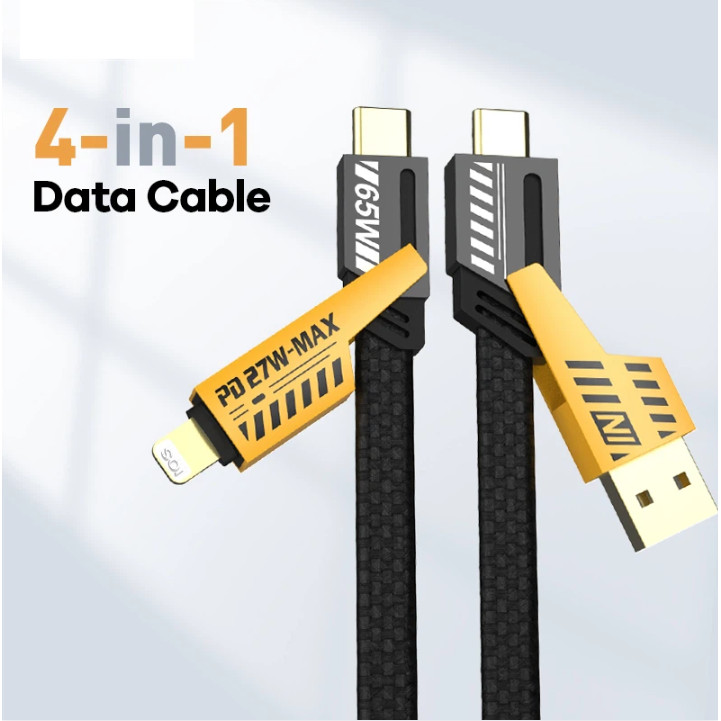 Cáp sạc nhanh Eaget 4 trong 1 65W cho iP15 16 Android USB Type C Cáp ...
