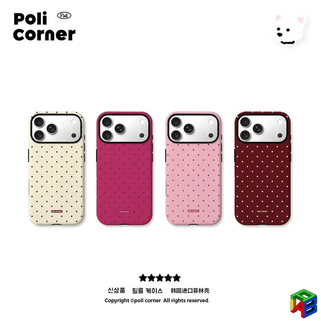 Ốp điện thoại hai tầng Polka Dot Iphone 17Promax 16 / 15promax 15plus ...