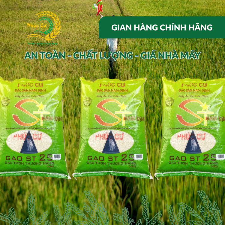 Phuc Cu Rice | 30KG Gạo ST25 Nam Định Dẻo Vừa Cơm Mềm Thơm Ngon ...
