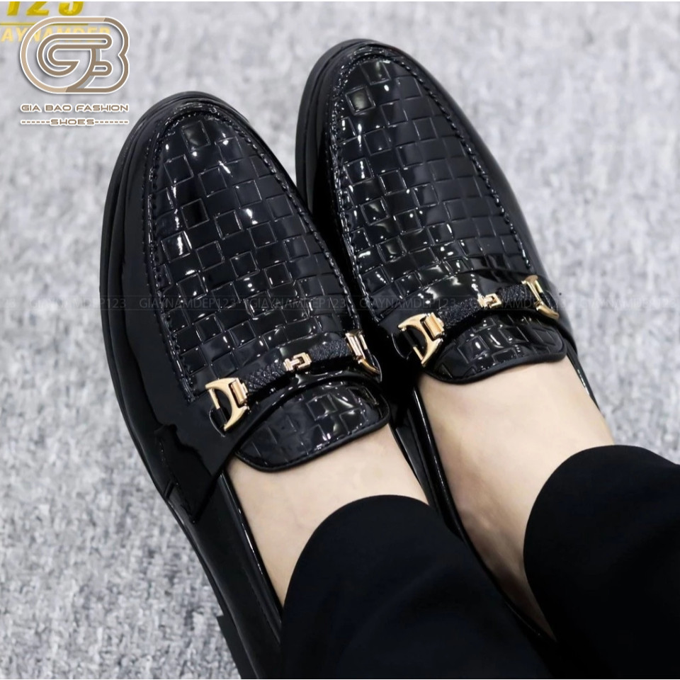 Giày Lười Da Nam Cao Cấp 💥HOT TREND 2026💥 Da bóng Caro, Đế khâu chắc ...