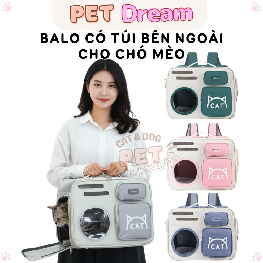 Balo Cho Chó Mèo Cao Cấp Có Túi Hình Mèo | Shopee Việt Nam