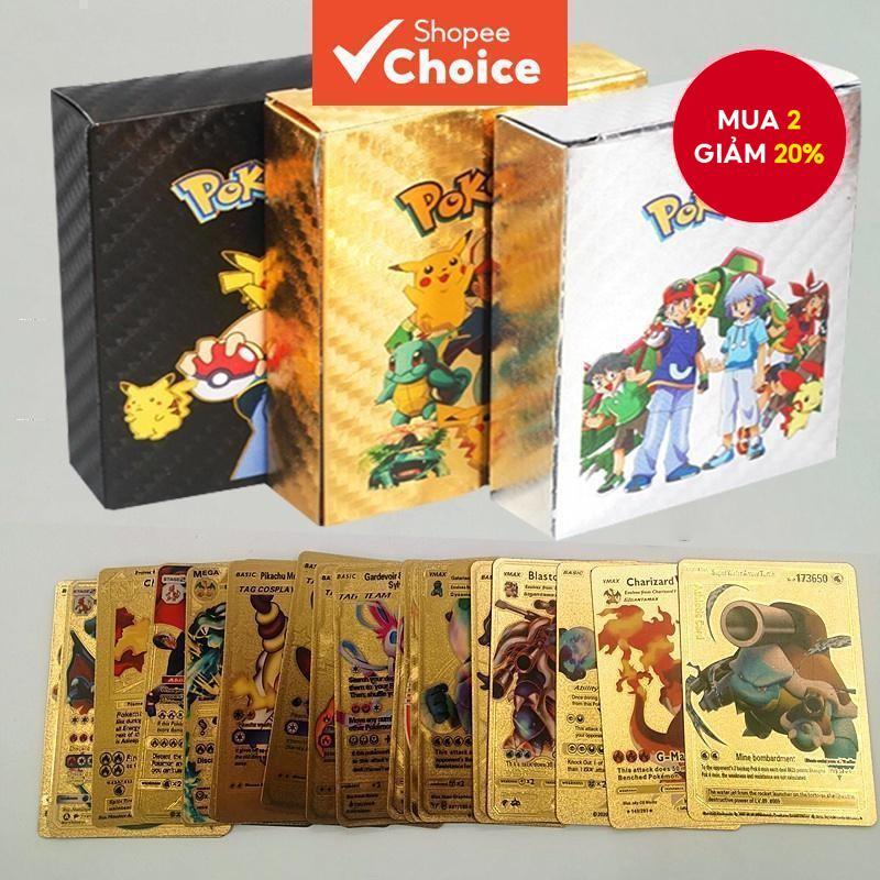 55 Chiếc Thẻ Pokemon Kim Loại Vàng Vmax GX Thẻ Năng Lượng Charizard ...