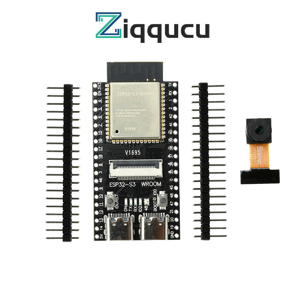 Bảng phát triển CAM Ziqqucu ESP32-S3 với WiFi Bluetooth & OV3660 Camera ...