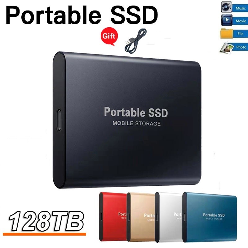 SSD di động Type-C USB 3.1 8TB 16TB 30TB 60tb 128tb Ổ cứng SSD 1tb 2TB ...