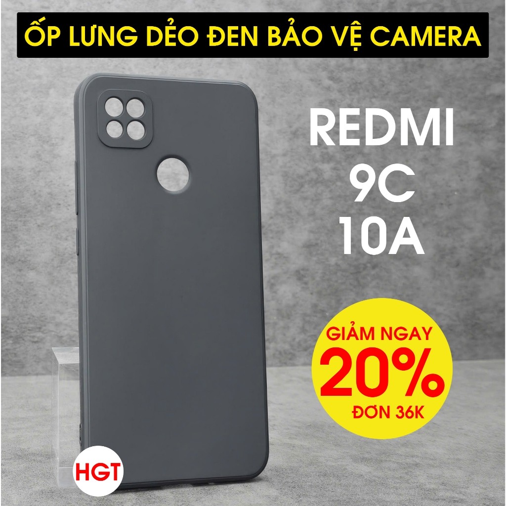 Ốp lưng Redmi 9C - Redmi 10A dẻo đen bảo vệ camera , TPU cao cấp ...