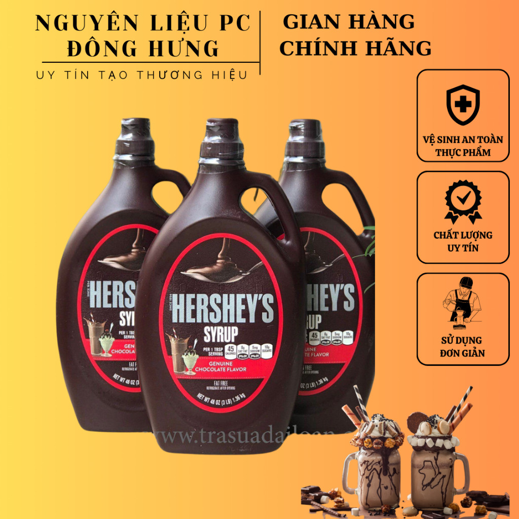 Sốt Socola Hershey’s Syrup Chocolate 1.36 kg | Shopee Việt Nam