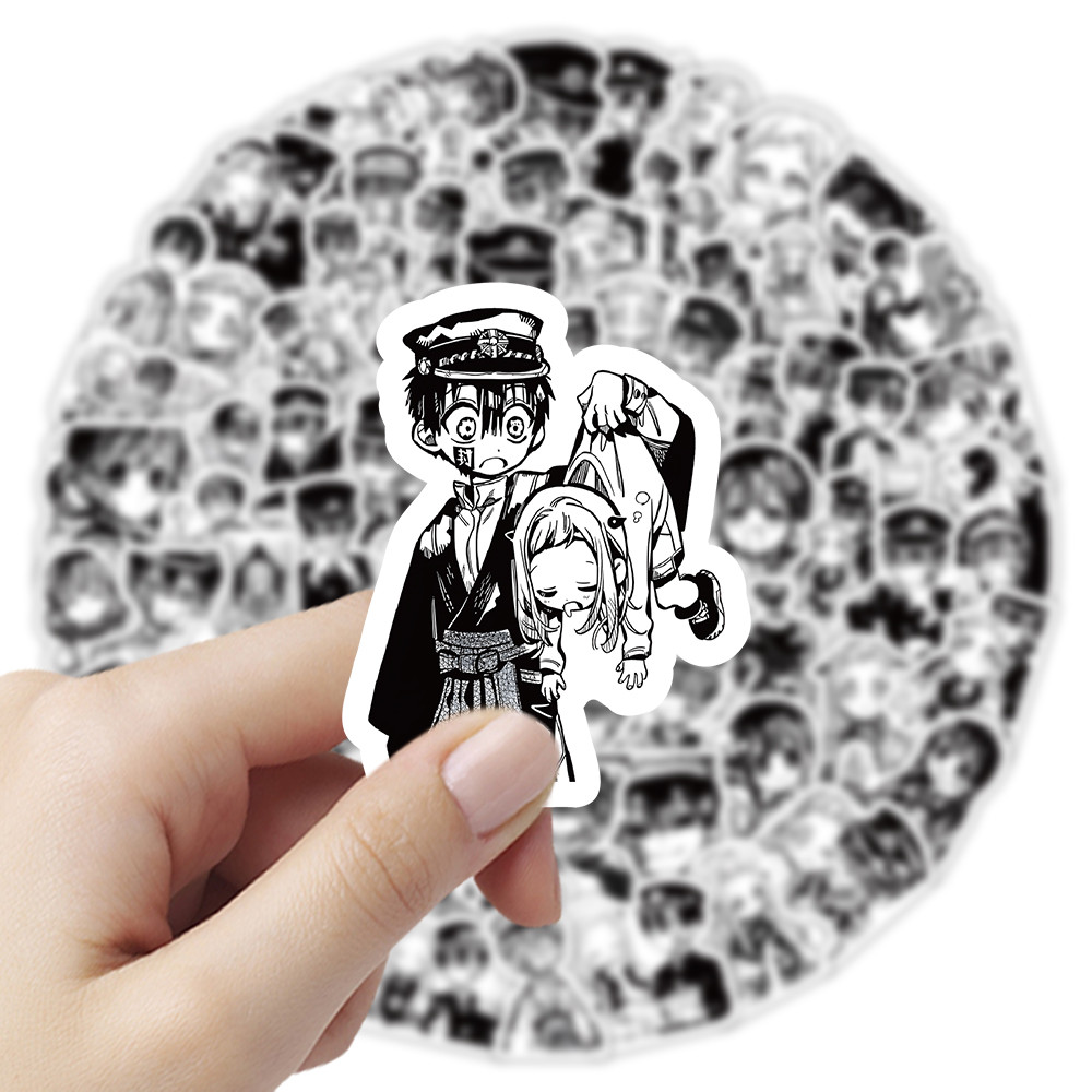 103 Miếng Dán Hanako-kun Đen Trắng - Đề Can Trang Trí Anime Cổ Điển Cho ...