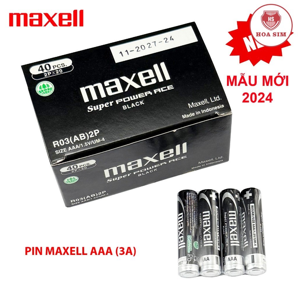 Hộp pin đũa AAA ( 3A ) Maxell R03P - Hàng chính hãng Maxell Super Power ...