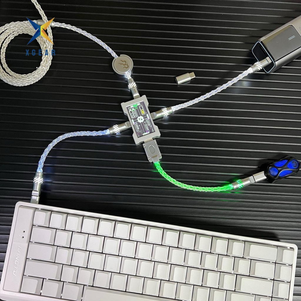 Hub USB 8K Gaming HM Lab - Màn Hình IPS Hiển Thị Thông Số & GIF - Vỏ ...