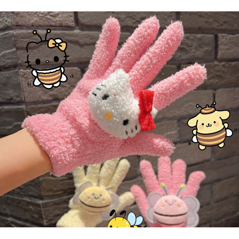 🌈Patrackiy Bao Tay Cừu Đính Hình Hello Kitty Siêu Dễ Thương Ủ Kem, Đi ...
