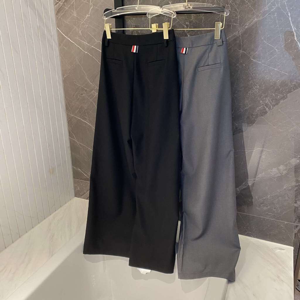VBIG Thom Browne Spring Summer Ribbon Gray Wide-Leg Pants Women's Pants ...