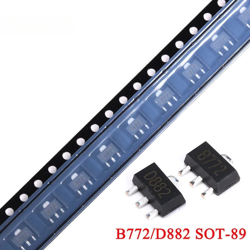 20 Cái / lốc B772 D882 SOT-89 2SD882 2SB772 SOT89 NPN / PNP 30V / -30V ...