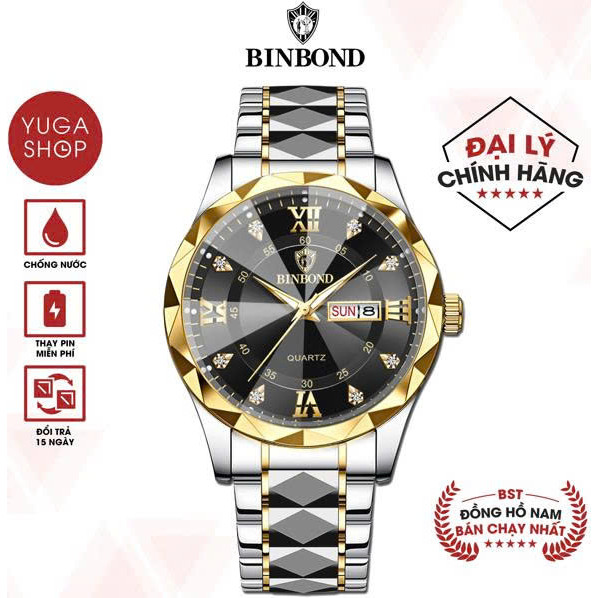 Đồng Hồ Nam BINBOND I22 Kính Chóp Cực Sang Chảnh Kiểu Dáng Thời Trang ...