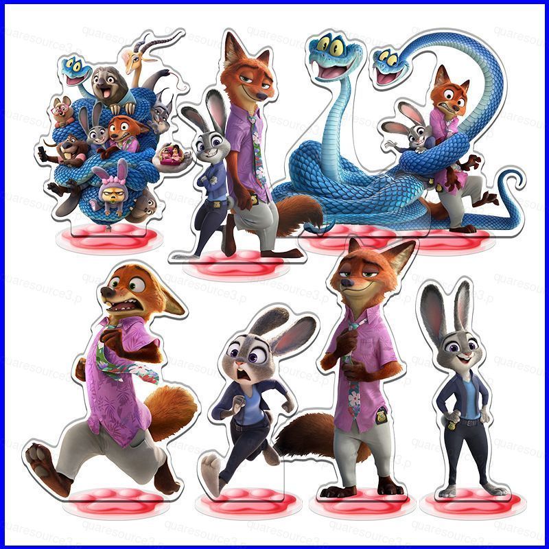 Mô Hình Acrylic Zootopia 2 Judy Hopps Stand Plates Nick Wilde Trang Trí ...