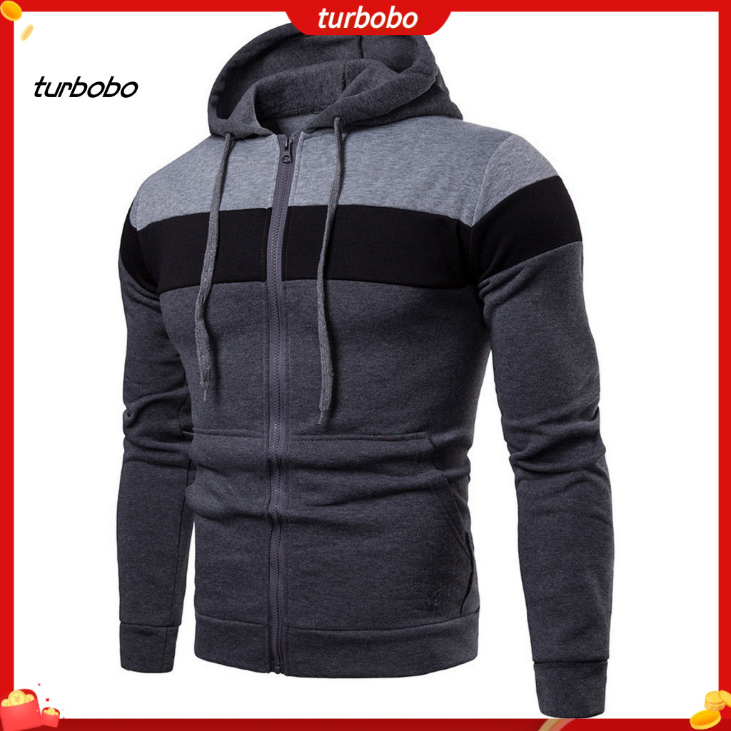 TurboBo Áo Khoác Nam Thu Đông - Chặn Màu, Mũ Trùm Đầu, Túi và Dây Rút ...