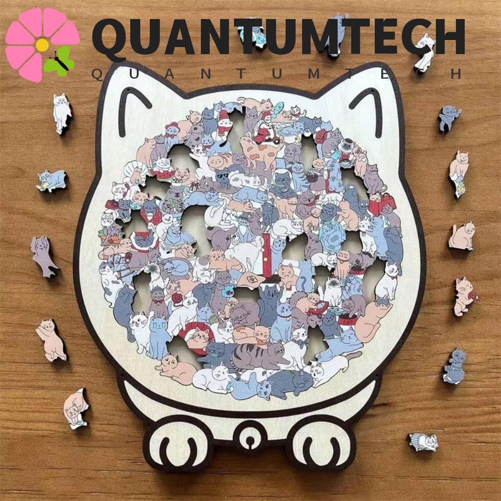 Câu đố bằng gỗ cho mèo QUANTUMTECH, Câu đố động vật đốt trí não Ghép hình mèo, Sáng tạo Mèo con ...