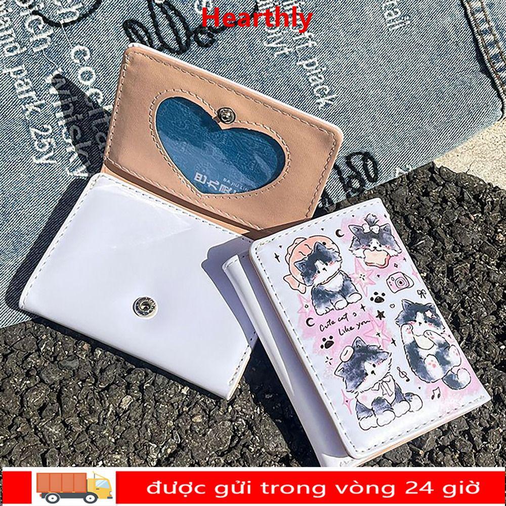 Ví đựng tiền xu HEARTHLY, Thẻ tín dụng bằng da PU phong cách INS ...