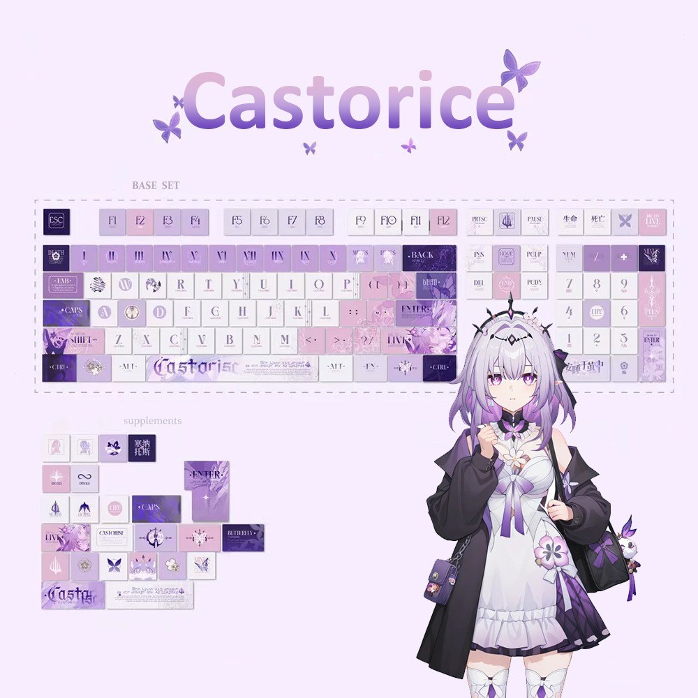 Castorice Keycaps 120 Phím MOA / Cherry Profile PBT Wooting Aula F75 Cơ ...