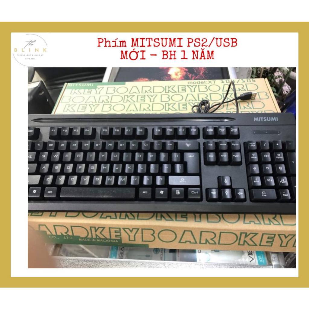 Bàn Phím Có Dây MITSUMI Cổng PS2, USB- Full Box, Bảo Hành 12 Tháng ...