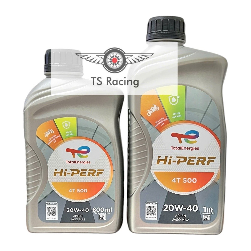 Nhớt total hi perf 4t 500 20w40 0.8L 1L - xe số xe côn tay | Shopee ...
