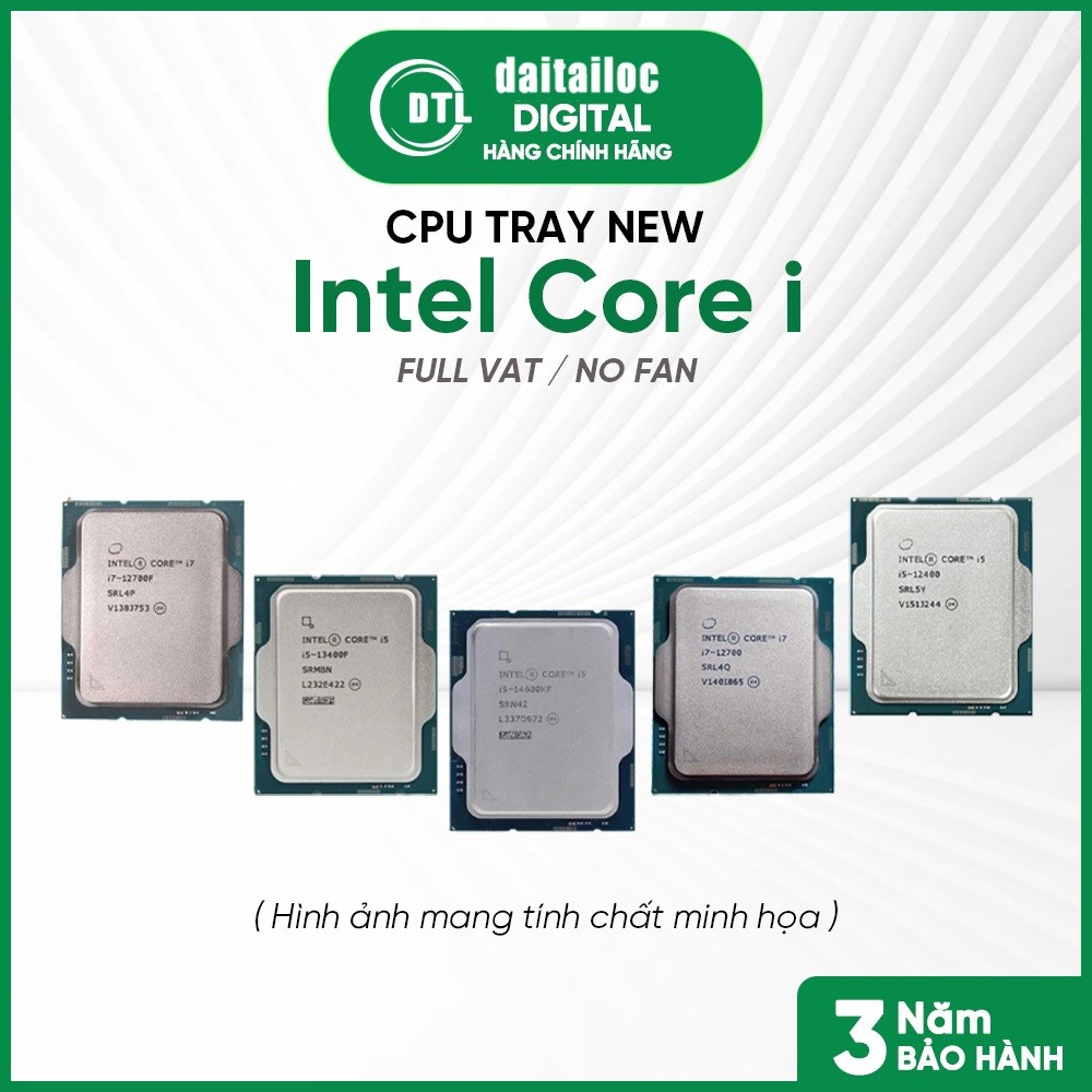 (Full VAT) CPU Intel Core i3 12100F / i5 13400F / i7 12700F Tray New ...