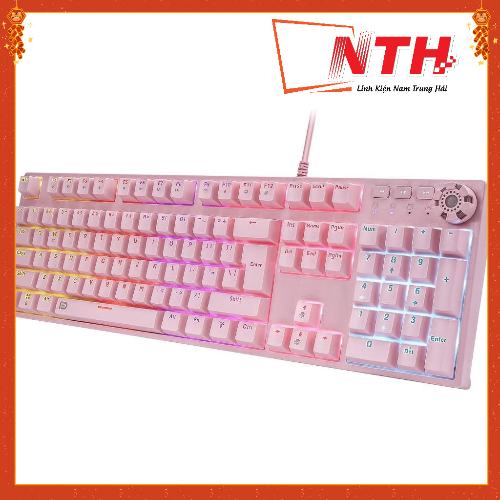 Bàn Phím Cơ full size, keyboard Màu Hồng FD IK619 Chơi Game Dùng Văn ...