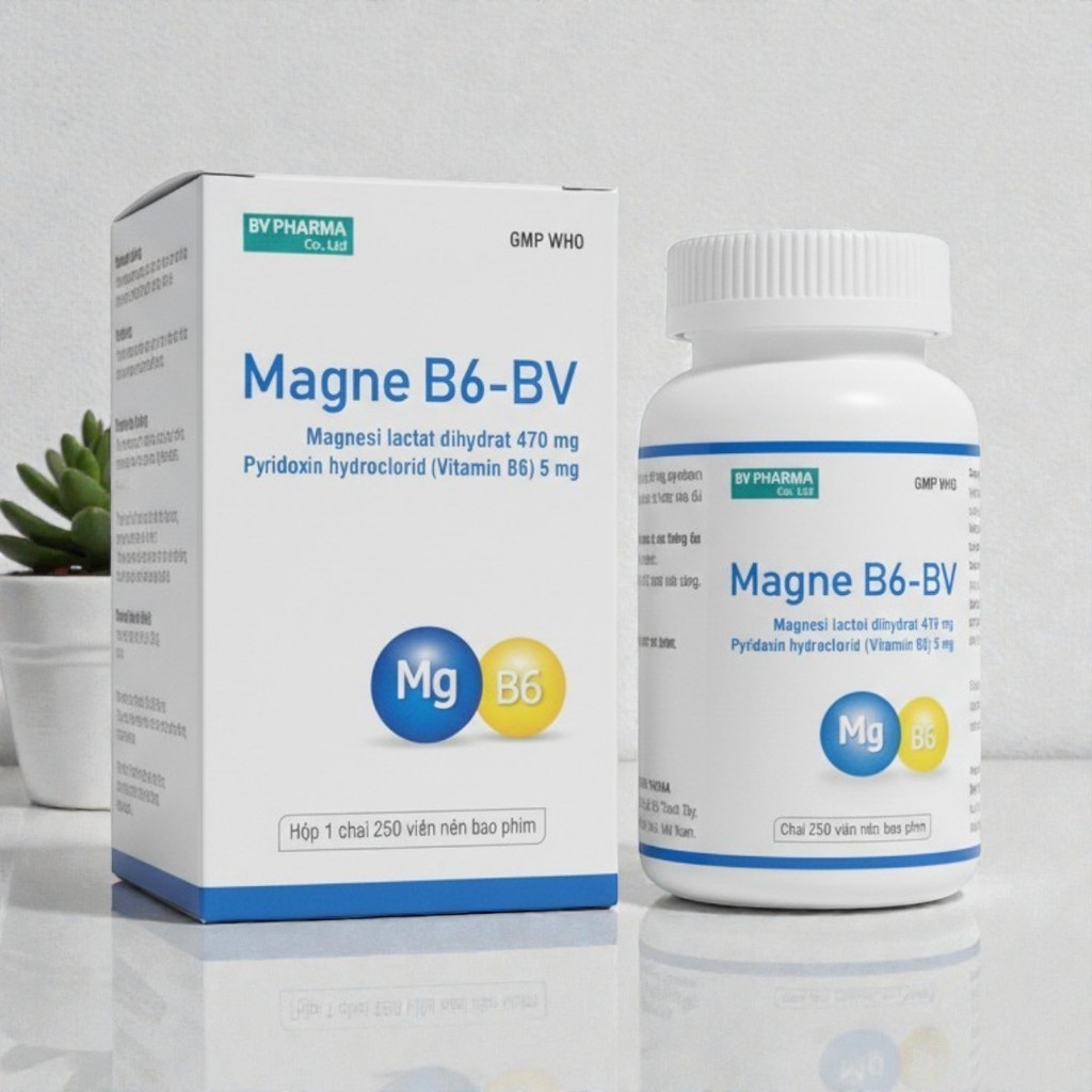 Magne B6-BV Chính Hãng BV Pharma Hộp 250 Viên – Bổ Sung Magie + Vitamin ...