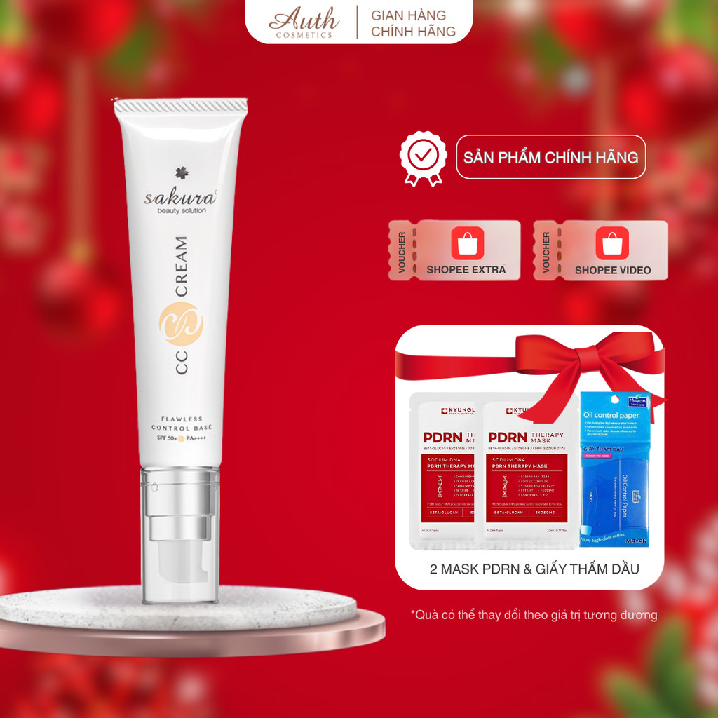 Kem trang điểm Sakura CC Cream Flawless Control Base SPF50+ PA ...
