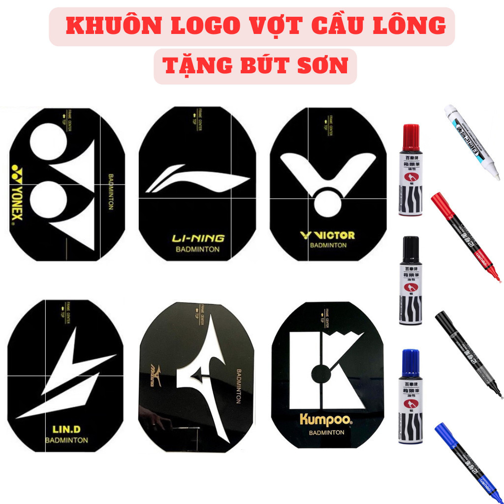 Khuôn sơn Logo vợt cầu lông yonex victor lining mizuno lindan kumpoo ...