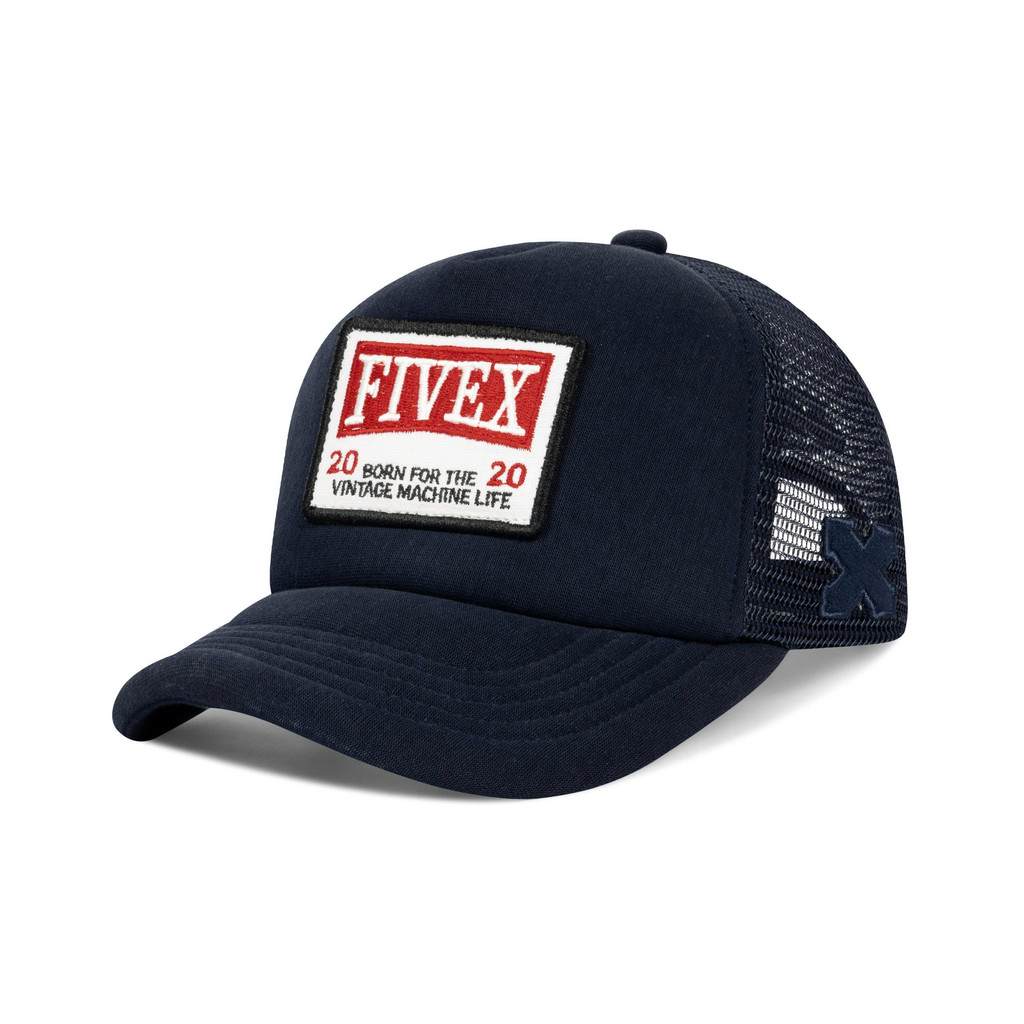 Nón/mũ lưỡi trai FIVEX/NÓN LƯỚI TRUCKER MACHINE NAVY-Cotton-UNISEX-Nam ...