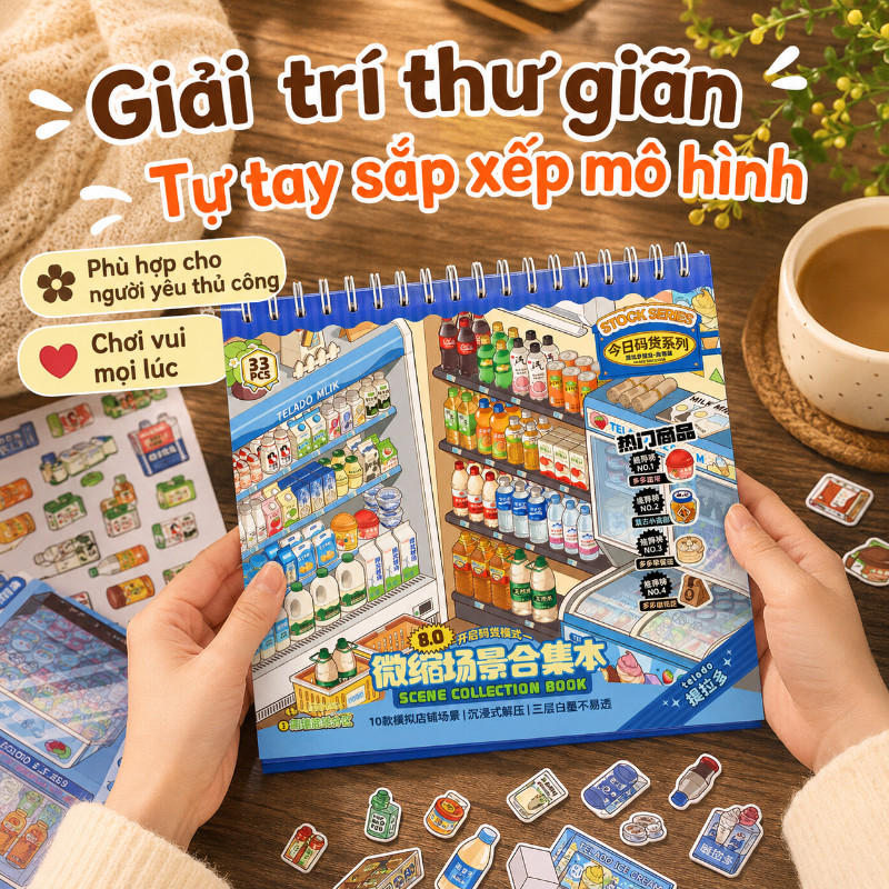 Bộ Sticker 3D Thu Nhỏ Dễ Thương - Hình Dán Nổi Trang Trí Sổ Lưu Niệm ...