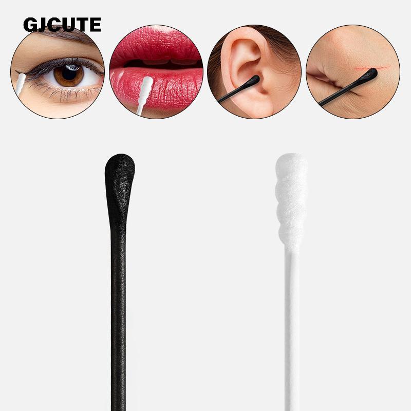 GJCUTE 100 Cái / hộp Thìa Đào Tai 2 Trong 1 Bông Hai Đầu Sti Xoắn Ốc ...