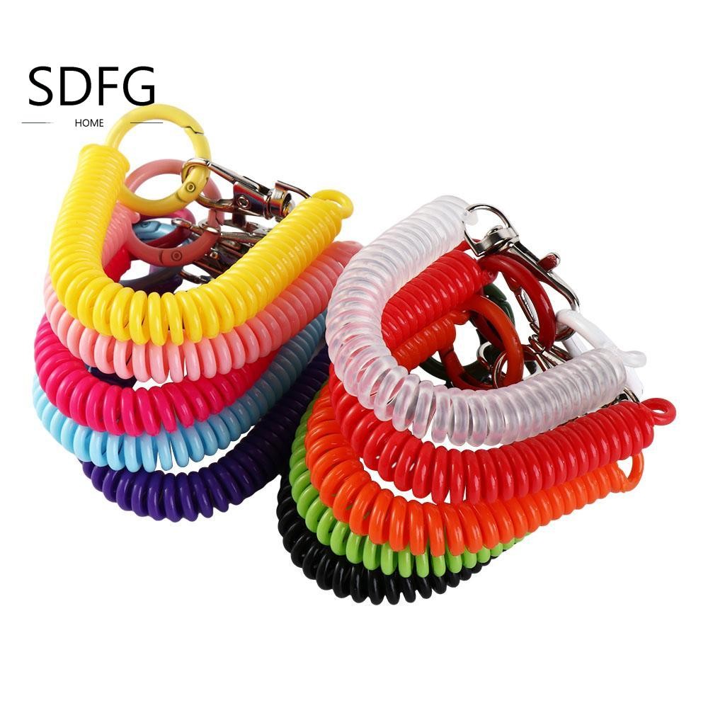 SDFG Co Giãn Lò Xo Cuộn Dây Xoay Tôm Hùm Móc Lò Xo Với Khóa Kim Loại ...