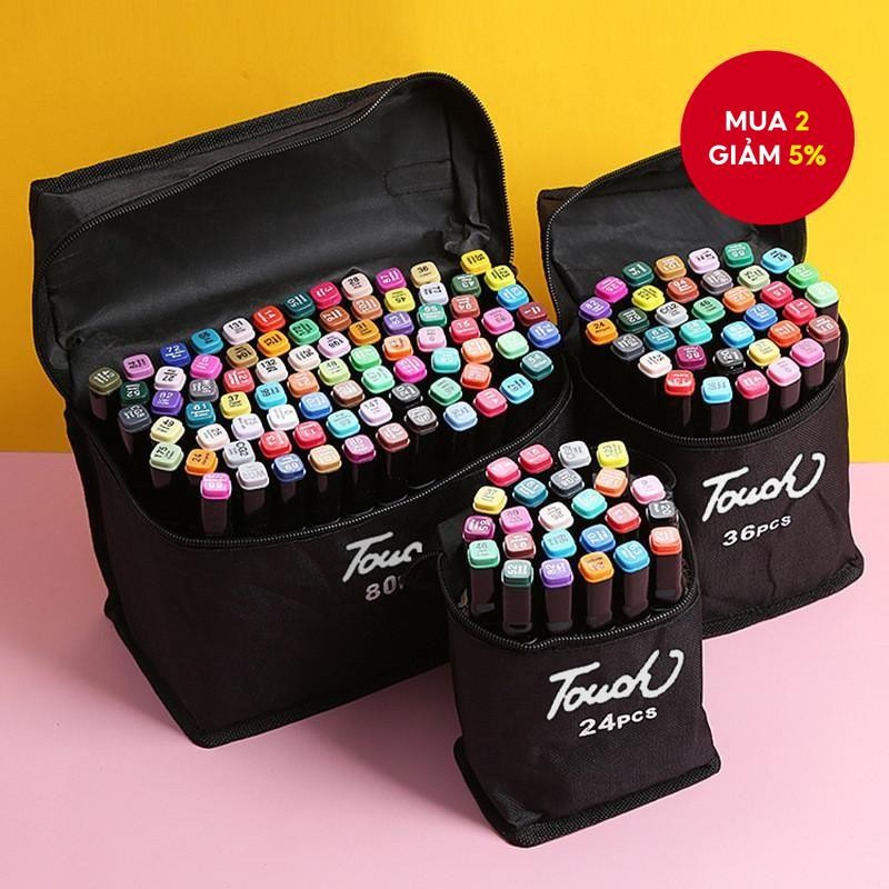Bộ 80 bút đánh dấu Dual-Tip Alcohol Marker Set mới, bút Touch Color cho ...