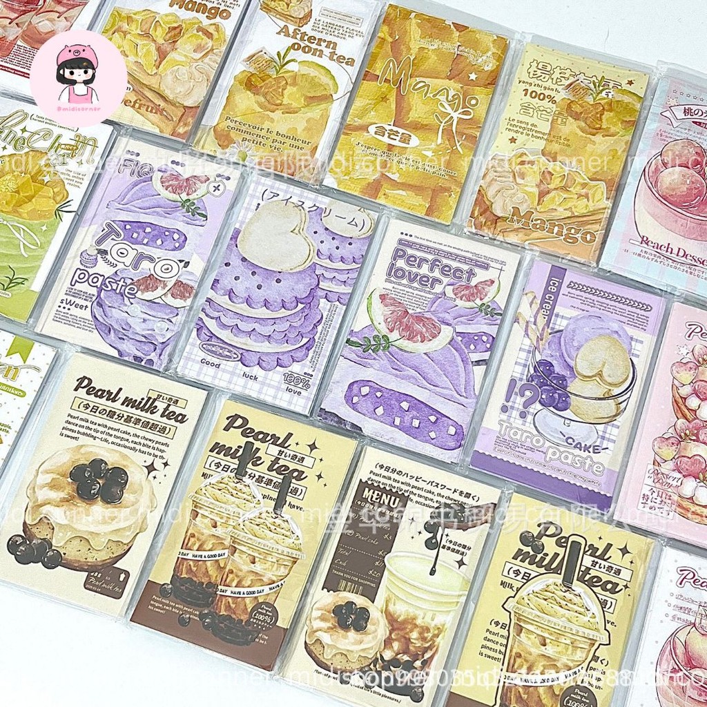 Set 80 Sticker Niêm Phong Đồ Ăn 4 Mẫu Dễ Thương Midi Corner | Shopee ...